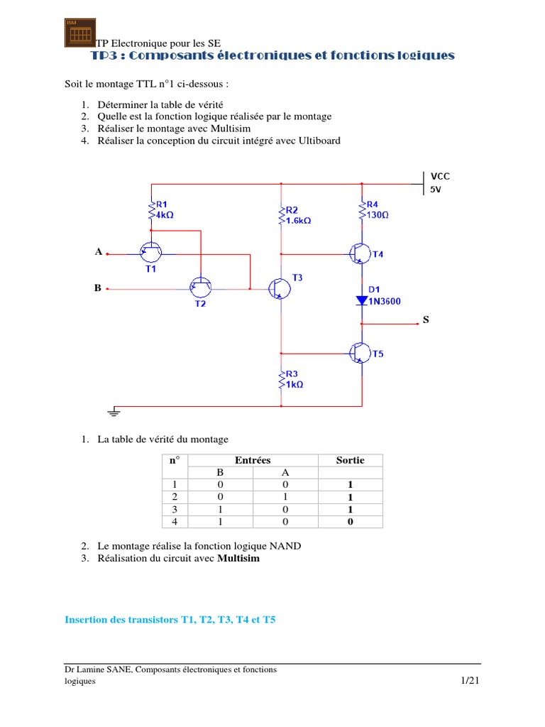 TP3 2 Electronique Pour Les SE | PDF | Électronique | Ingénierie informatique
