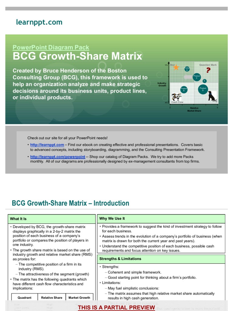 BCG Growth Share Matrix | PDF