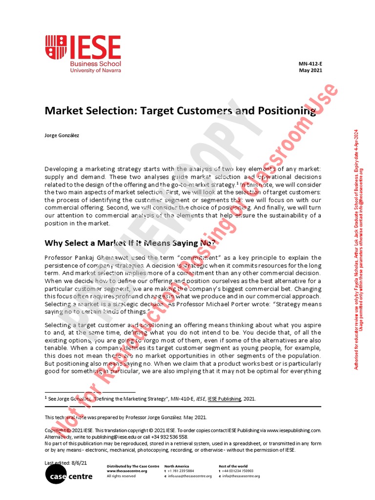 Target Market | PDF | Marketing | Market Segmentation