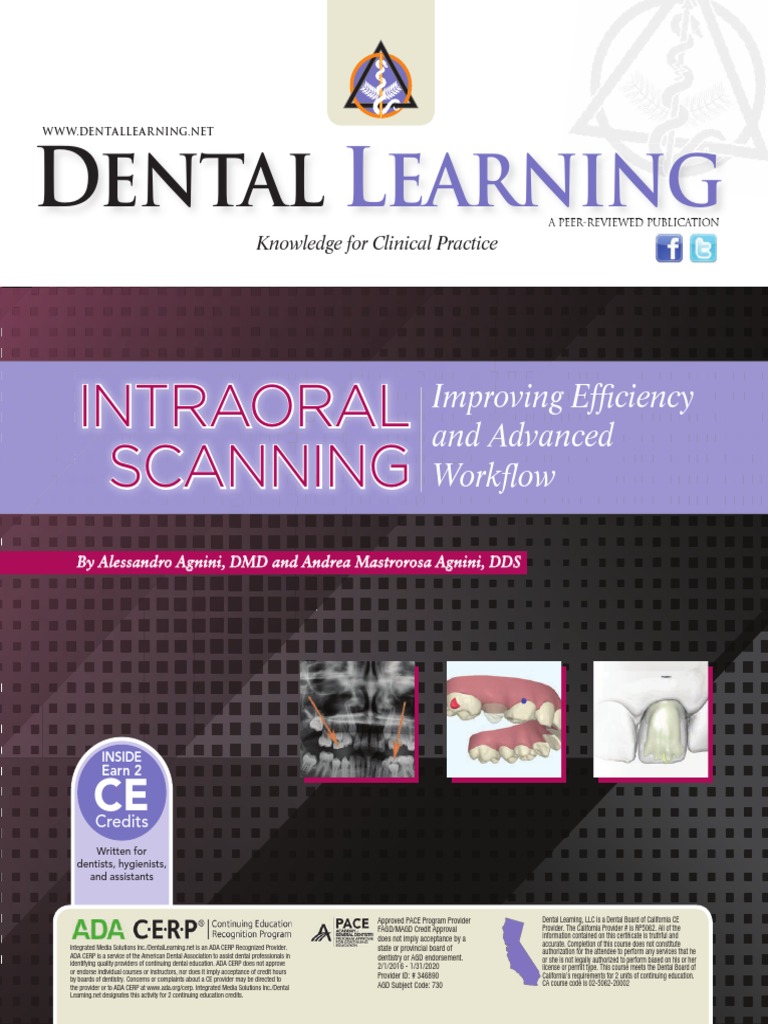 INTRAORAL SCANNING Improving Efficiency and Advanced Workflow | PDF ...
