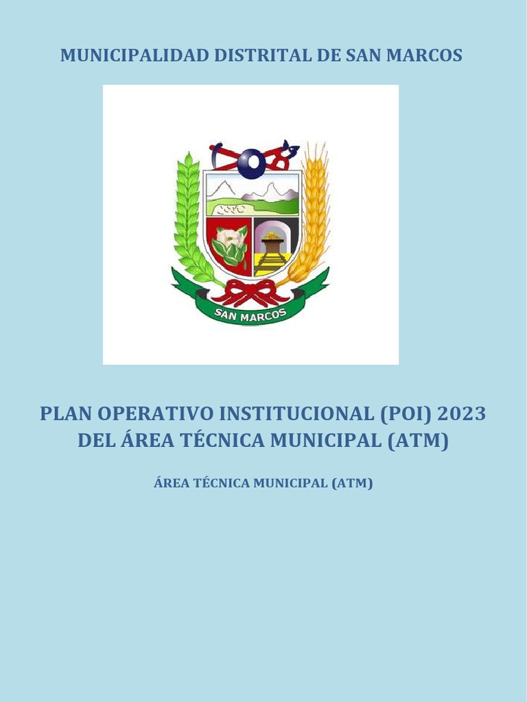 Poi San Marcos | Descargar gratis PDF | Agua | Saneamiento