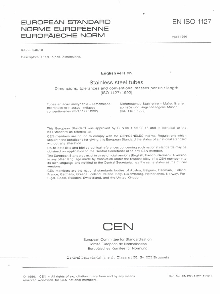 Din Iso en 1127 | PDF