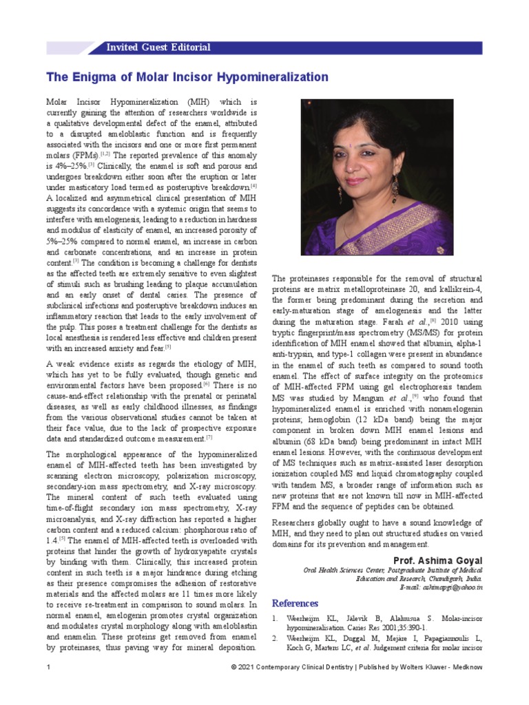 Mih 3 | PDF | Mass Spectrometry | Tooth Enamel