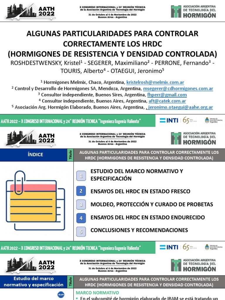 Aath HRDC | PDF | Hormigón | Pascal (Unidad)