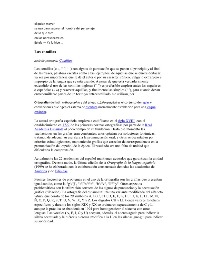 Uso y Significado del Guión Mayor | PDF | Ortografía | Codificaciones