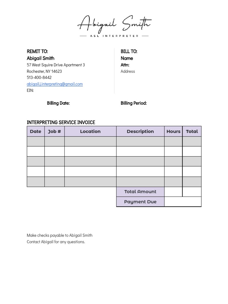 Blank Invoice | PDF