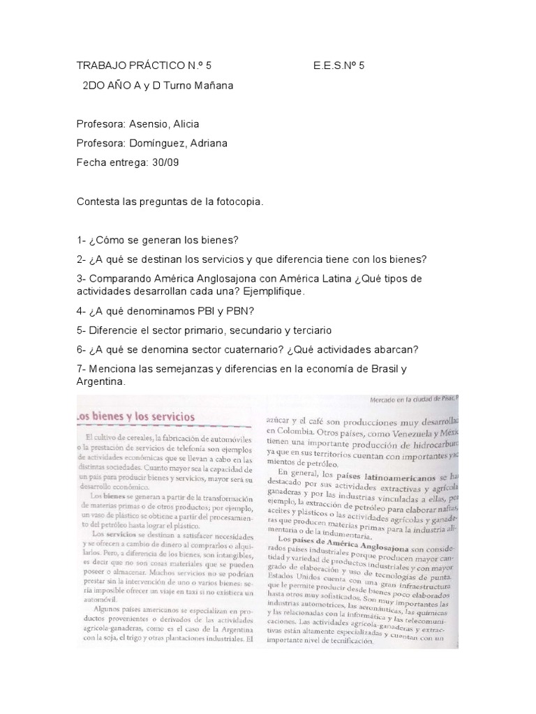 TRABAJO PRÁCTICO N 5 (Geografia) | PDF