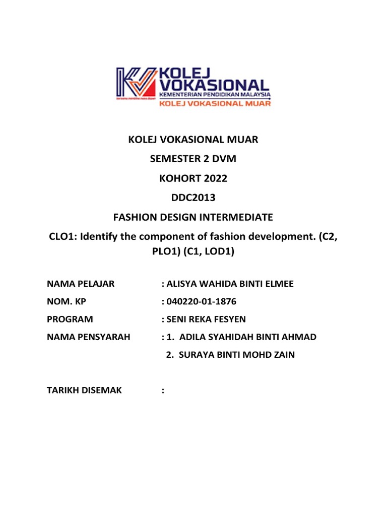 Fashion Design Intermediate | PDF | Fashion | Clothing