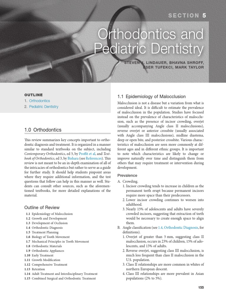 Orthodontics and Pediatric Dentistry | PDF | Human Anatomy | Dental Anatomy