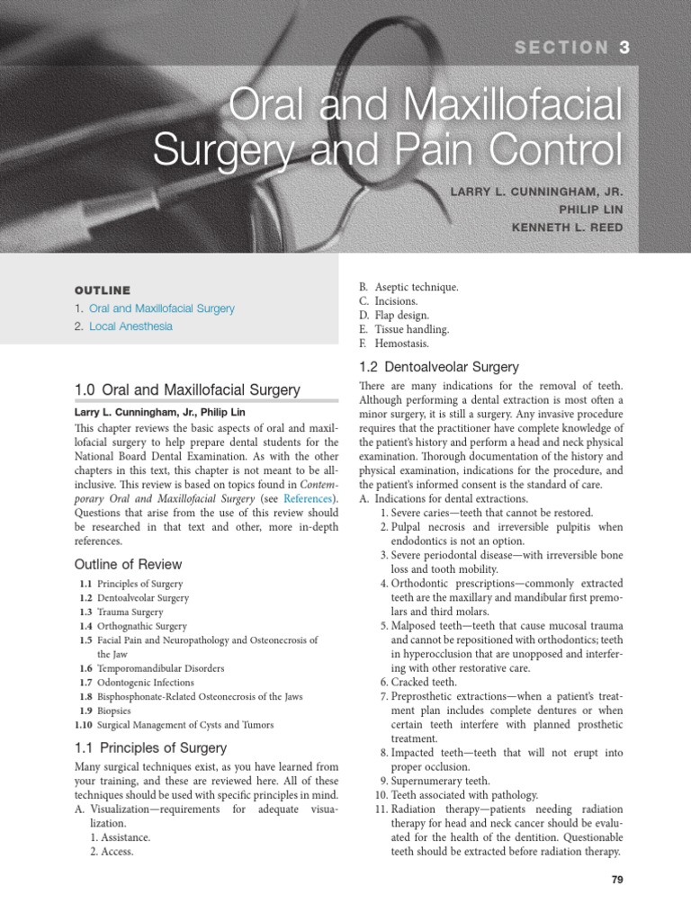 Oral and Maxillofacial Surgery and Pain Control | PDF | Dental Implant | Medical Specialties