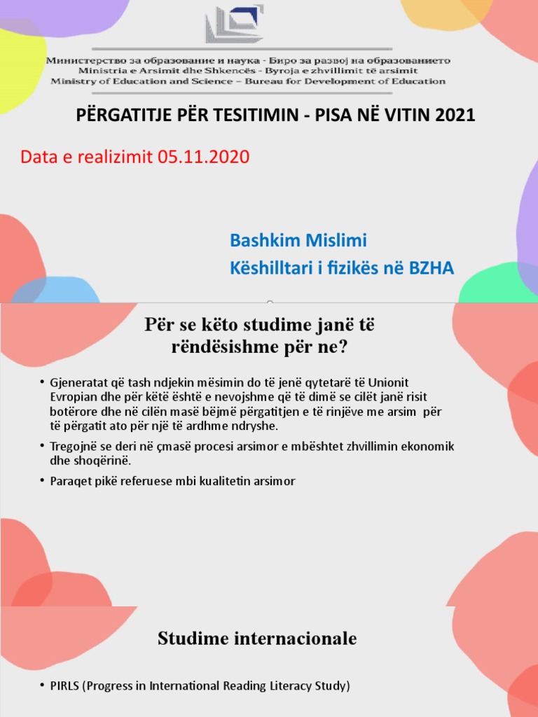 PISA Prezentim 2020 Shqip | PDF