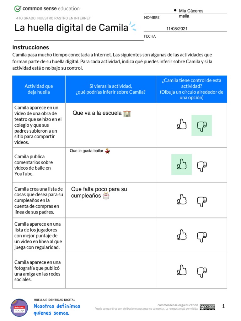 Editado - Guía de Trabajo "Mi Rastro en Internet" | PDF