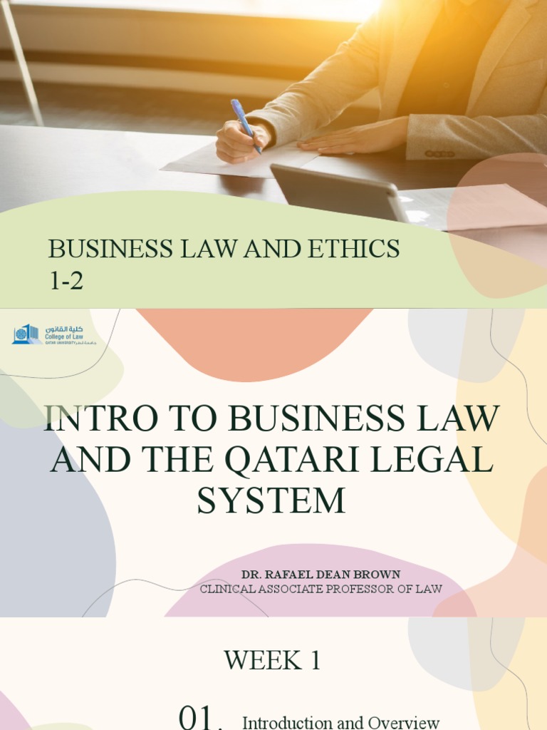 1-2 Intro To Bus Law and Qatari Legal Sys | PDF | Common Law | Sharia