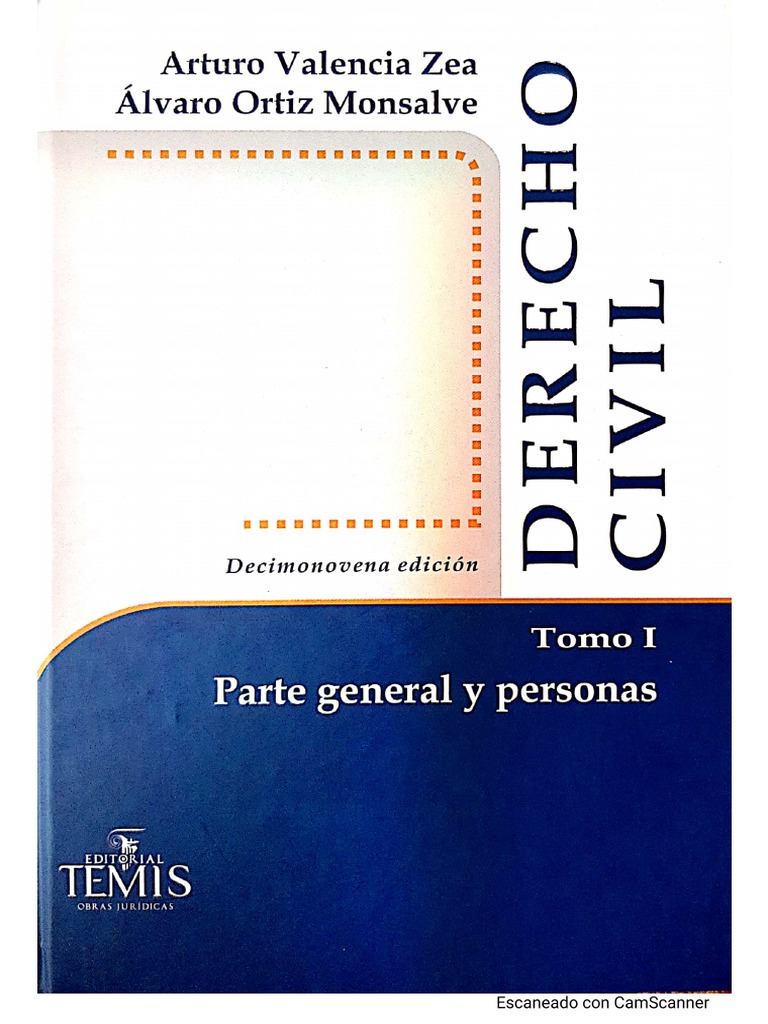 Derecho Civil Tomo I Parte General y Personas | PDF