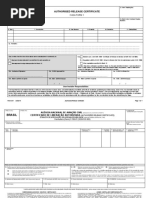 Authorized Release Certificate: Faa Form 8130-3, Airworthiness Approval ...