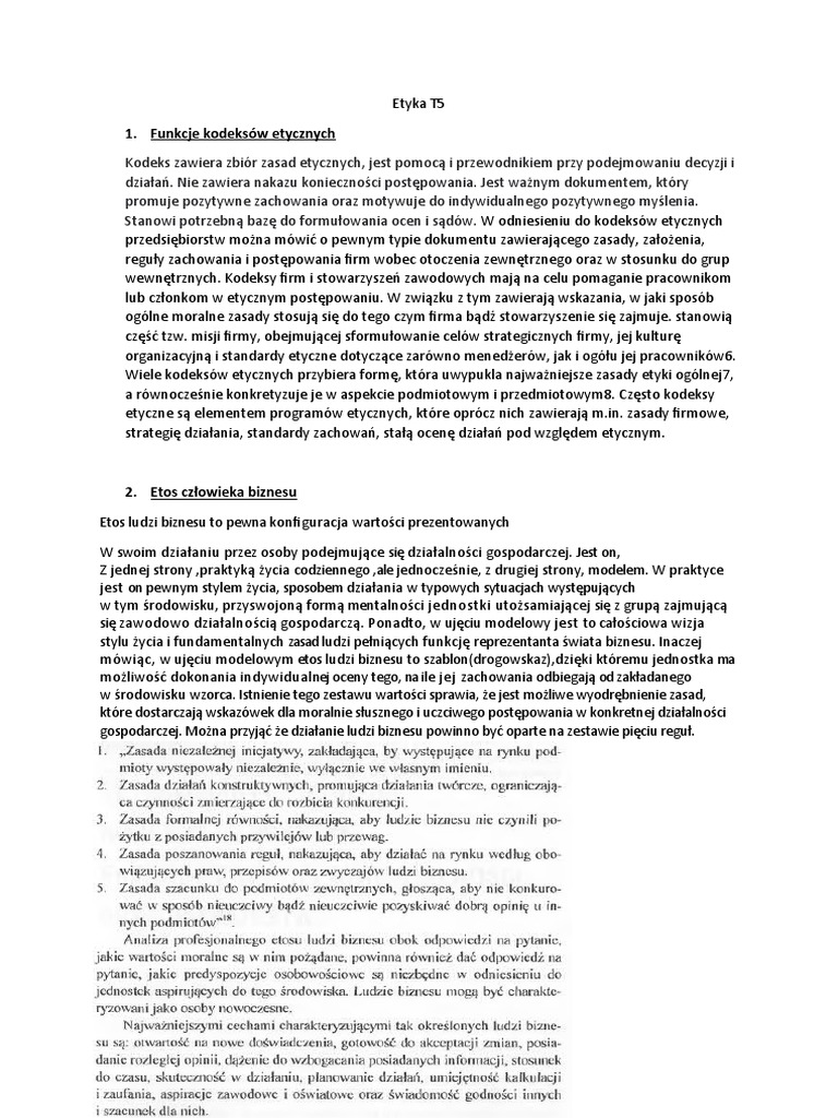 Etyka T5 | PDF