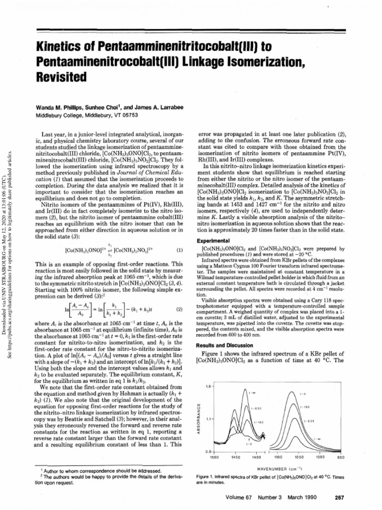 Larrabee JChem Educ 1990,67,267 | PDF | Infrared Spectroscopy ...