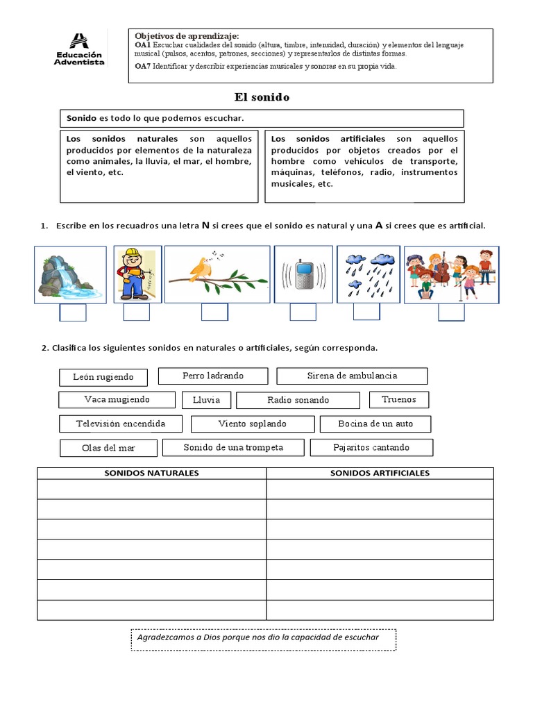 MUSICA Guía Sonidos 2° Básico | PDF