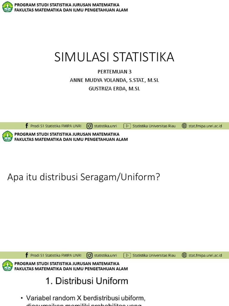 P3 Simstat (Distribusi Seragam Uniform) | PDF