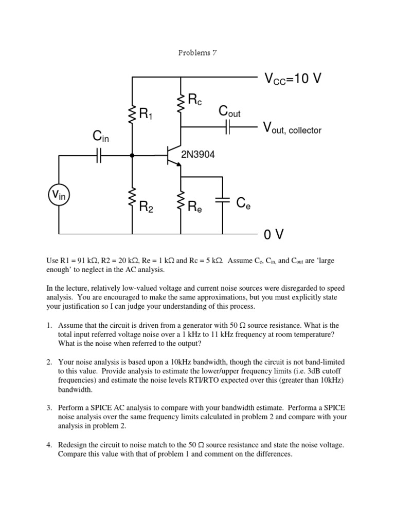HW7 SPR 2018 | PDF | Amplifier | Electronic Circuits