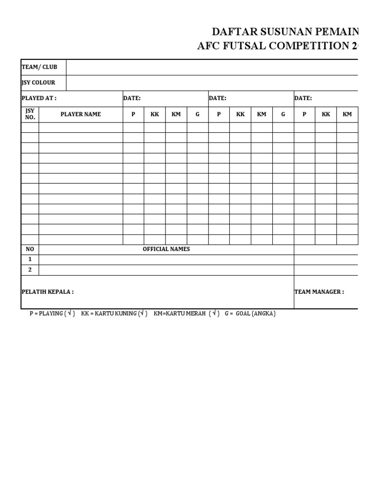 DSP Futsal AFC Futsal 2023 | PDF