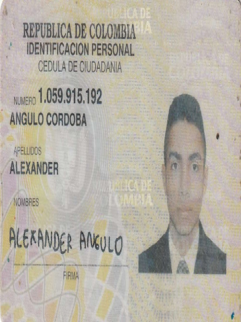 05-Cedula Alexander Angulo Cordoba | PDF