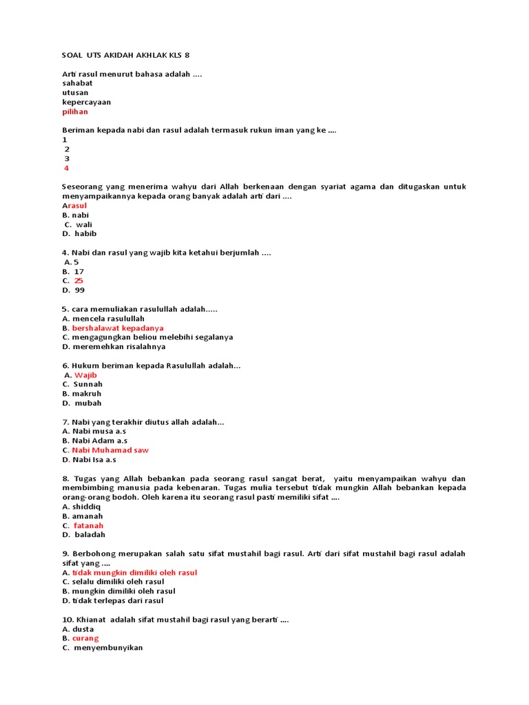 Soal Pat Kelas 8 2 | PDF