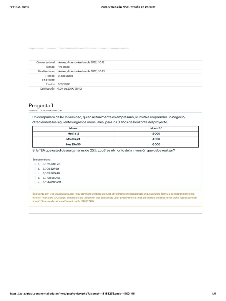 Autoevaluación 3 - Matematica Financiera | PDF | Bancos | Economias