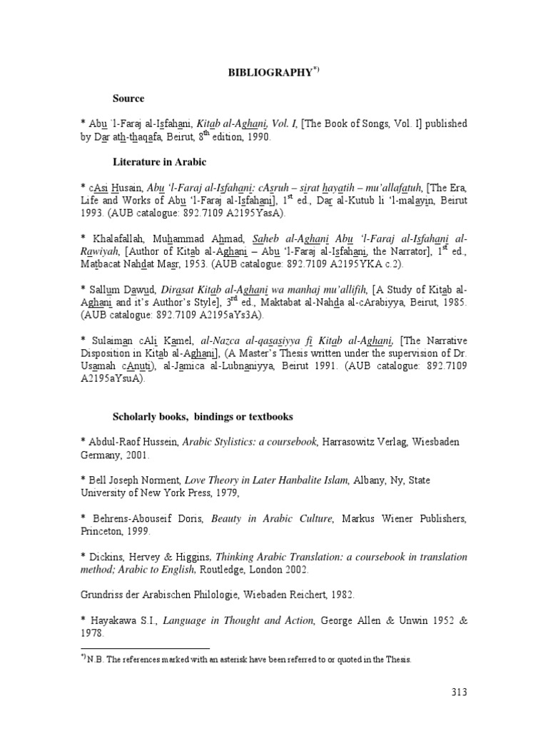 Bibliography Source: Rawiyah, (Author of Kitab Al-Aghani - Abu L-Faraj Al-Isfahani, The Narrator ...
