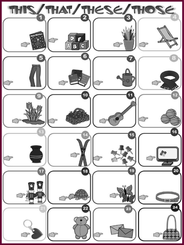 Demonstratives This That These Those Fun Activities Games Grammar ...