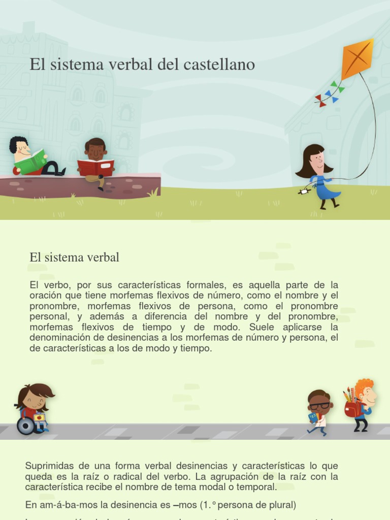 Sistema verbal en español: morfemas y verbos | PDF | Verbo | Numero ...