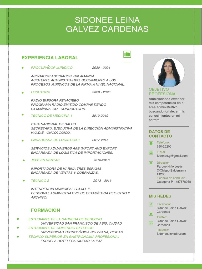 CV - Sid | PDF | Bolivia | Universidad