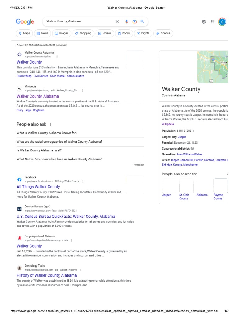 Walker County, Alabama Overview | PDF | Alabama