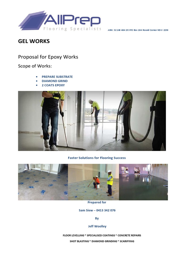 Proposal for Epoxy Works at Manufacturing and Packaging Facility | PDF