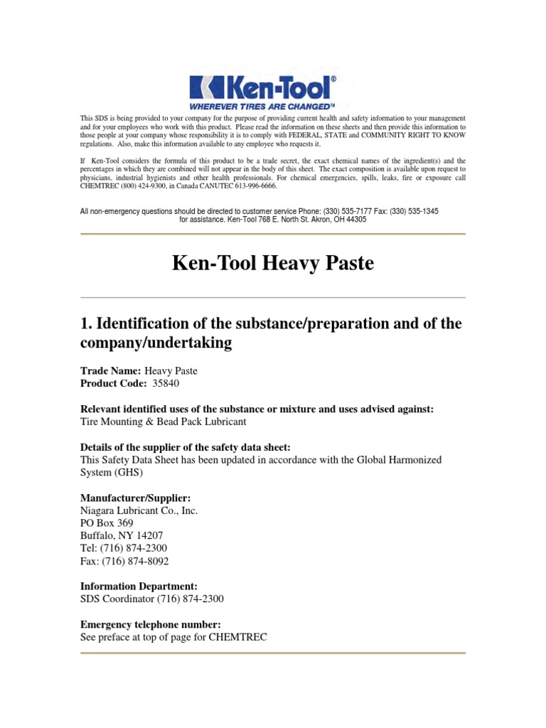 MSDS Ken Tool | PDF | Waste | Dangerous Goods