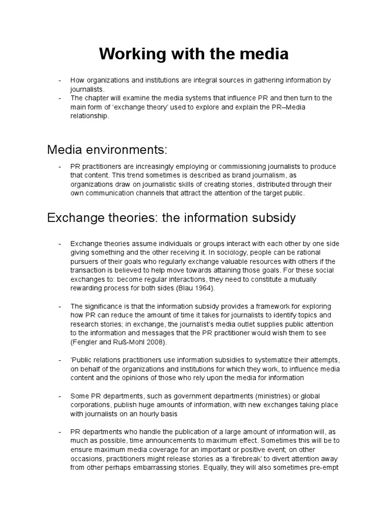 PR - Chapter 2 | PDF | Mass Media | News