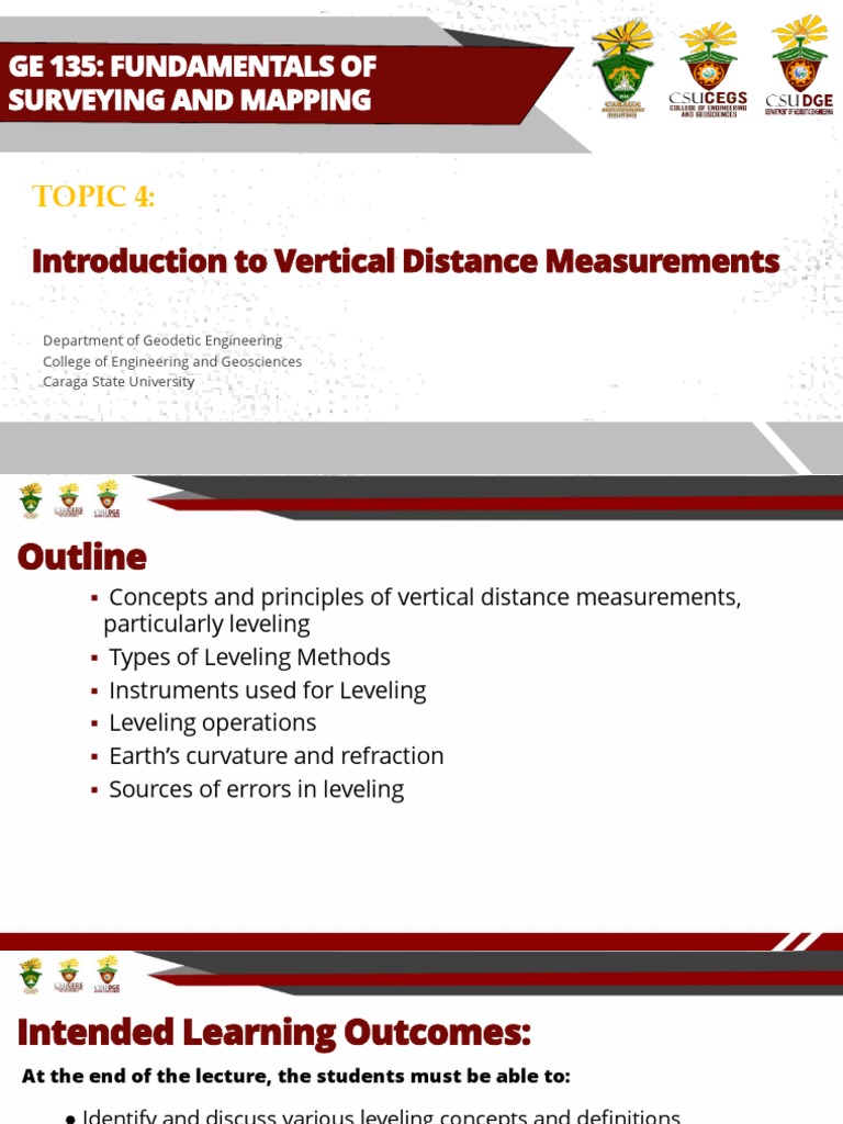 FUNDAMENTALS OF SURVEYING AND MAPPING: AN INTRODUCTION TO VERTICAL ...