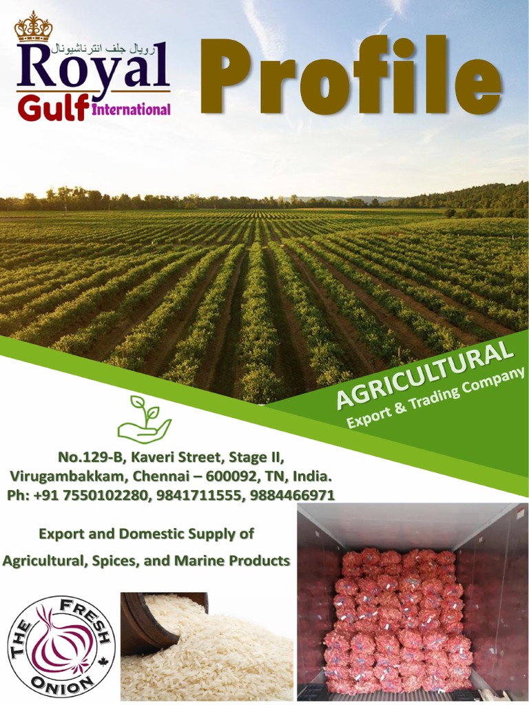 Royal Gulf International Export and Trading Company Profile | PDF