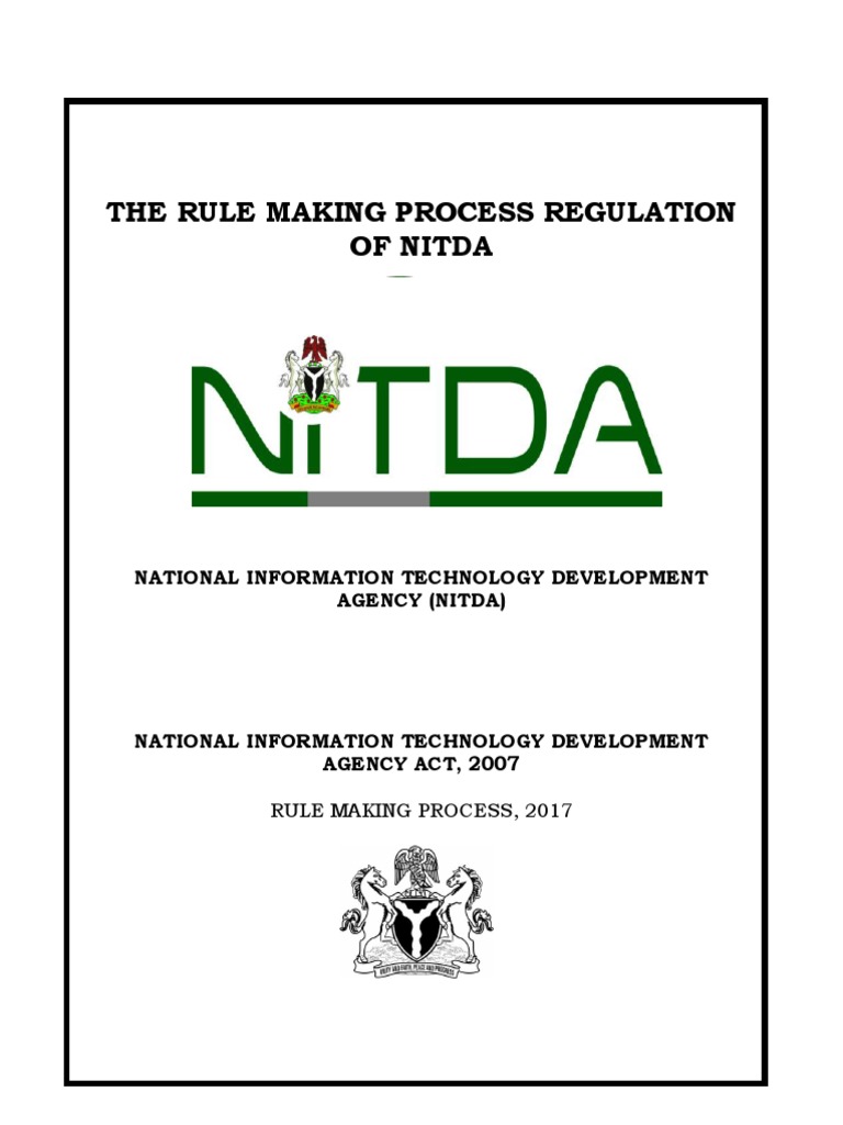 The Rule Making Process Regulation of NITDA1 | PDF | Rulemaking ...