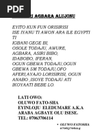 Iwe Asiri Ogun Isenbaye... Volume 1 | PDF | Language Arts & Discipline | Wellness