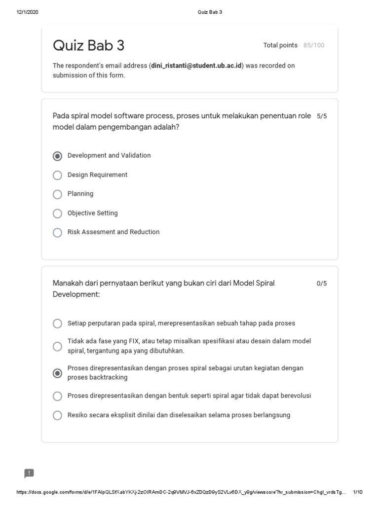 Quiz Bab 3 | PDF | Komputer | Teknologi & Rekayasa