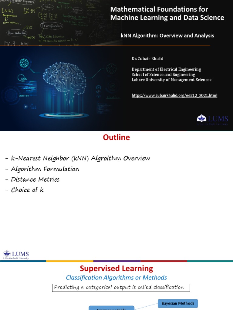 Mathematical Foundations For Machine Learning and Data Science | PDF | Statistical ...