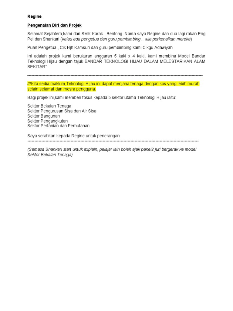 Skrip Presentation | PDF