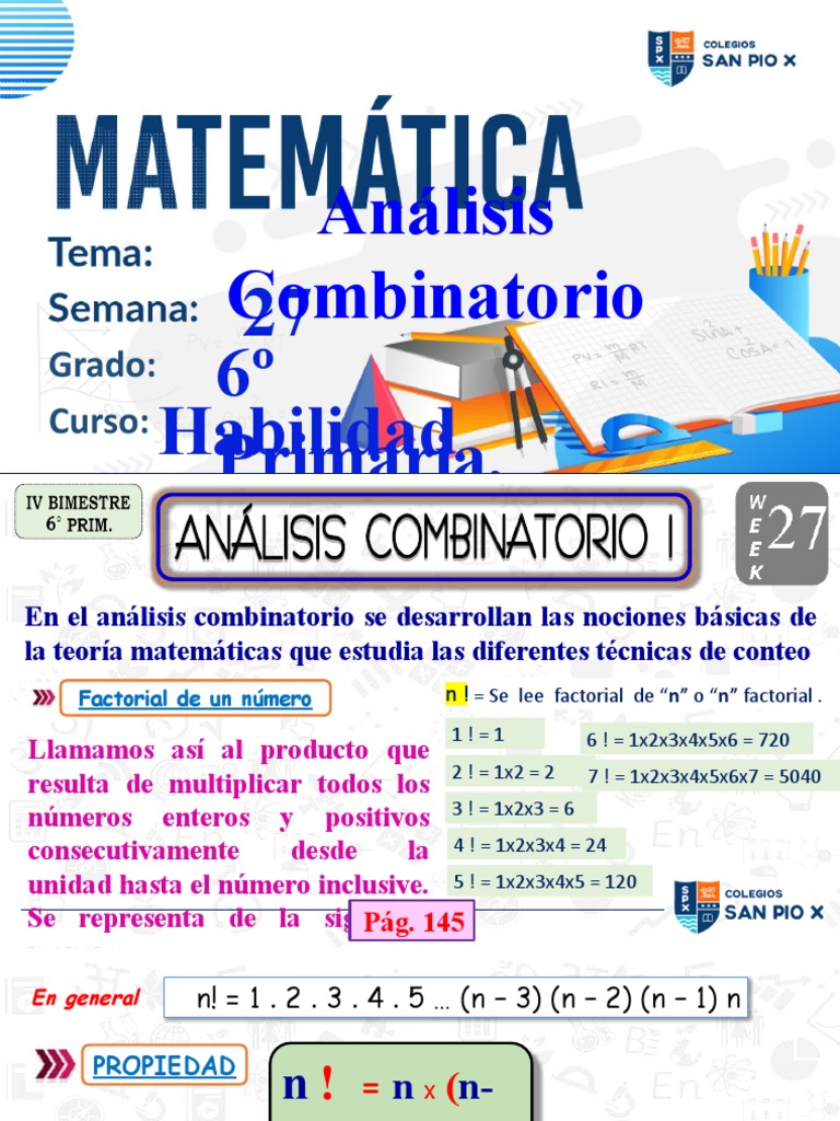 Análisis Combinatorio: 27 6º Primaria. Habilidad Matemàtica | Descargar ...