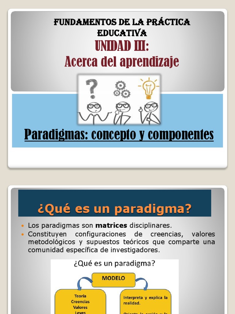 Paradigmas: Conceptos y Componentes | PDF