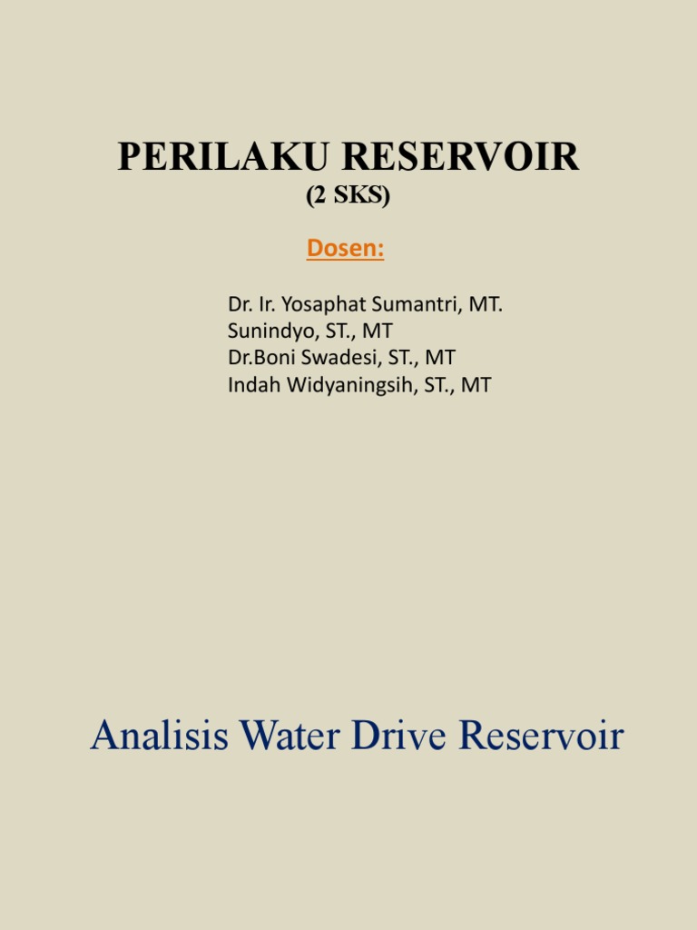 Analisis Water Drive Reservoir | PDF