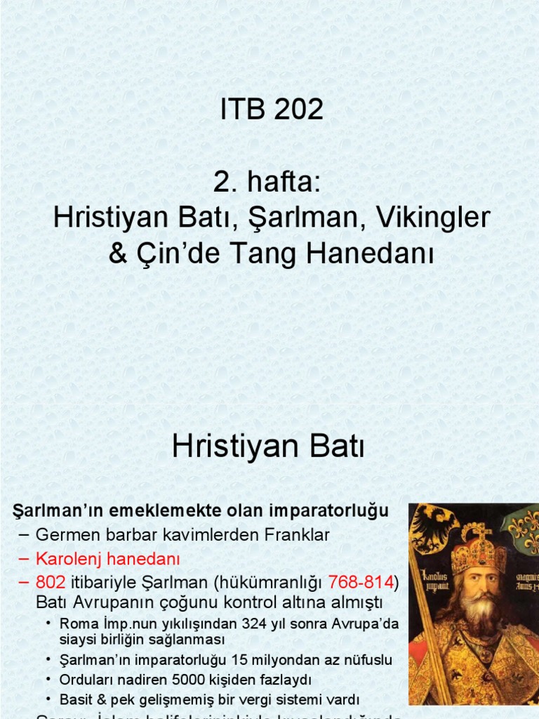 Ders Hristiyan Bati Sarlman Vikingler Tang Cini | PDF