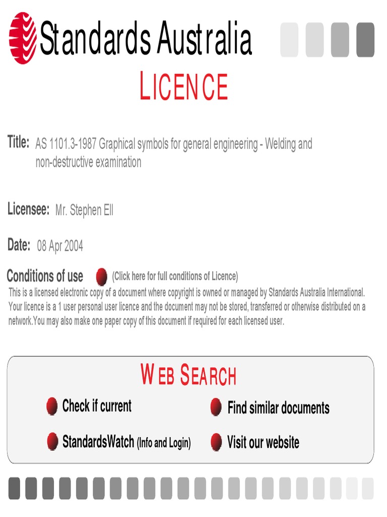 AS 1101.3-1987 Graphical Symbols For General Engineering - Welding and ...