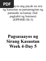 Epp5 - HE - Mod1 - Pangangalaga Sa Sariling Kasuotan | PDF