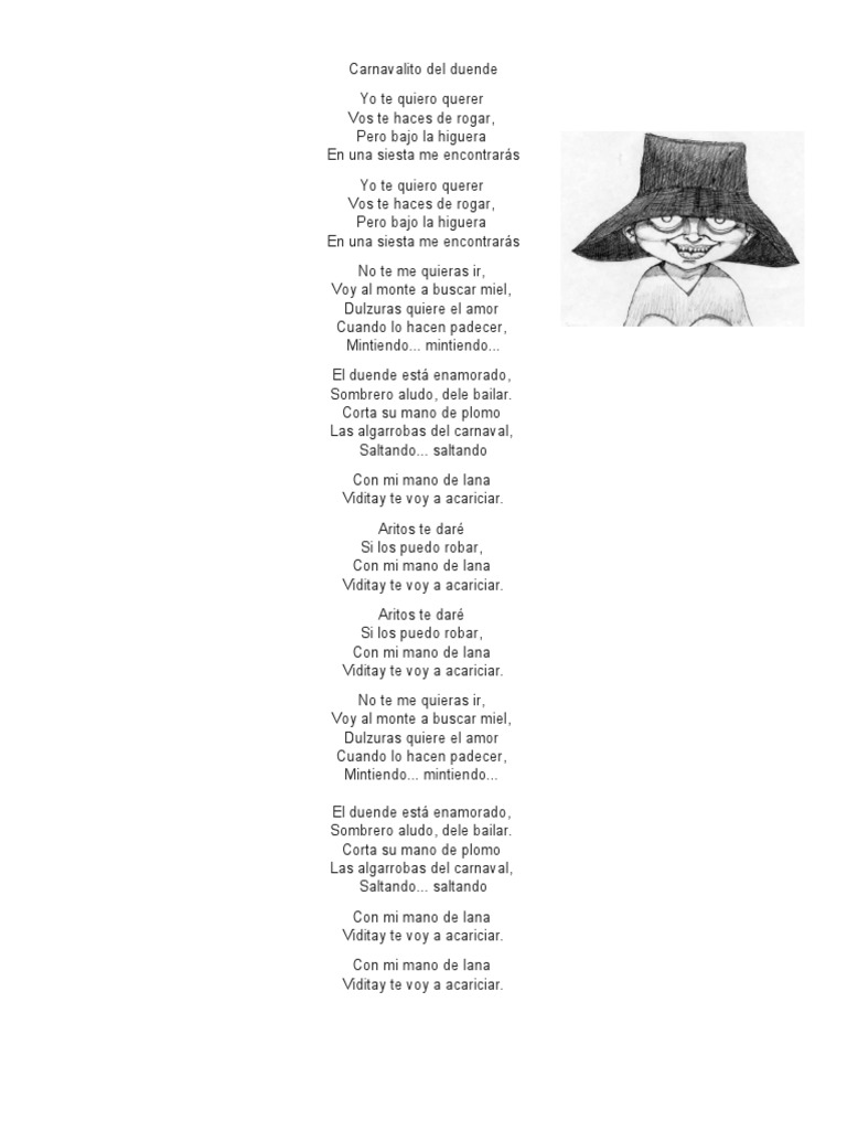 Letra del Carnavalito del Duende | PDF